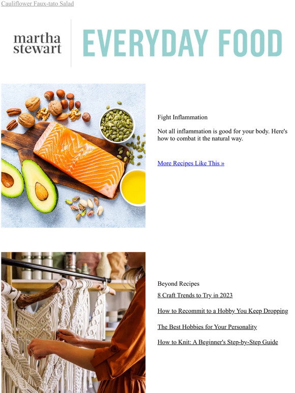 Martha Stewart: The 6 Best Anti-Inflammatory Foods to Add to Your Diet ...