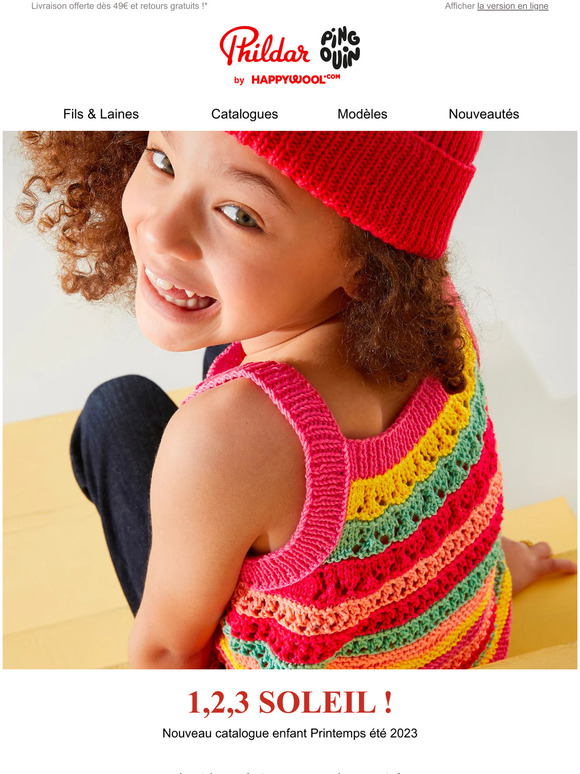 Phildar: Nouveau catalogue enfant : 1,2,3 Soleil ! ☀️ | Milled