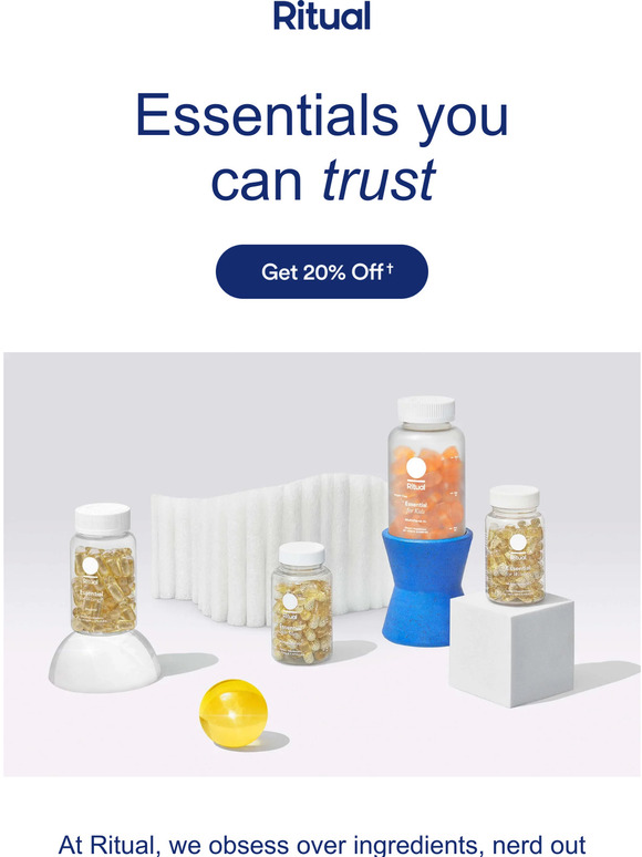 Ritual Email Newsletters: Shop Sales, Discounts, and Coupon Codes