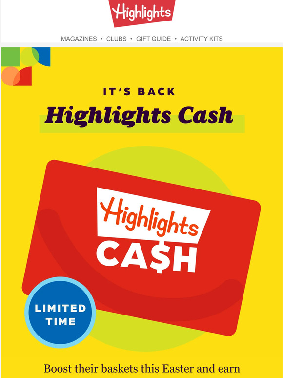 Highlights for Children: 🚨 CASH IS BACK 🚨 start earning TODAY! | Milled