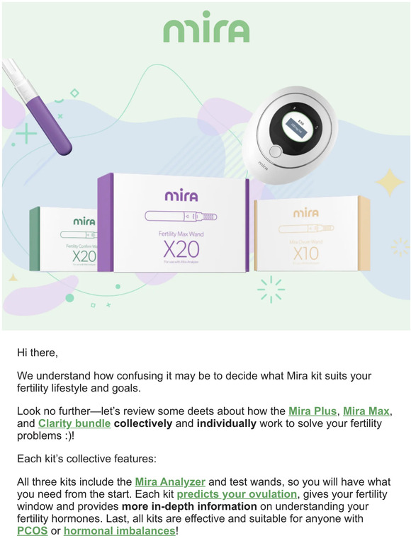 Mira Fertility: 💚💪Which Mira Kit suits you best? | Milled