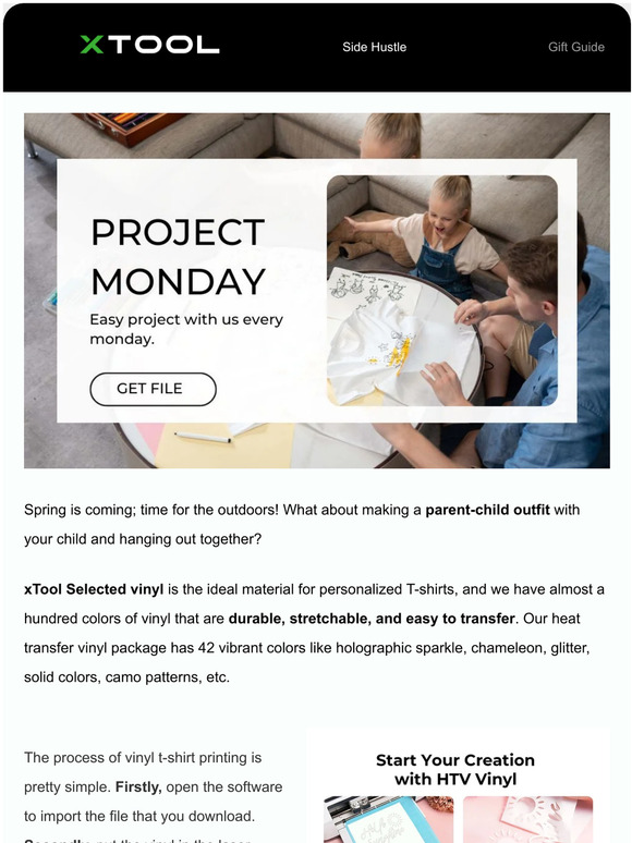 xTool: 😎 Spring Outfit Ideas: A Simple Vinyl T-shirt Craft | Project ...