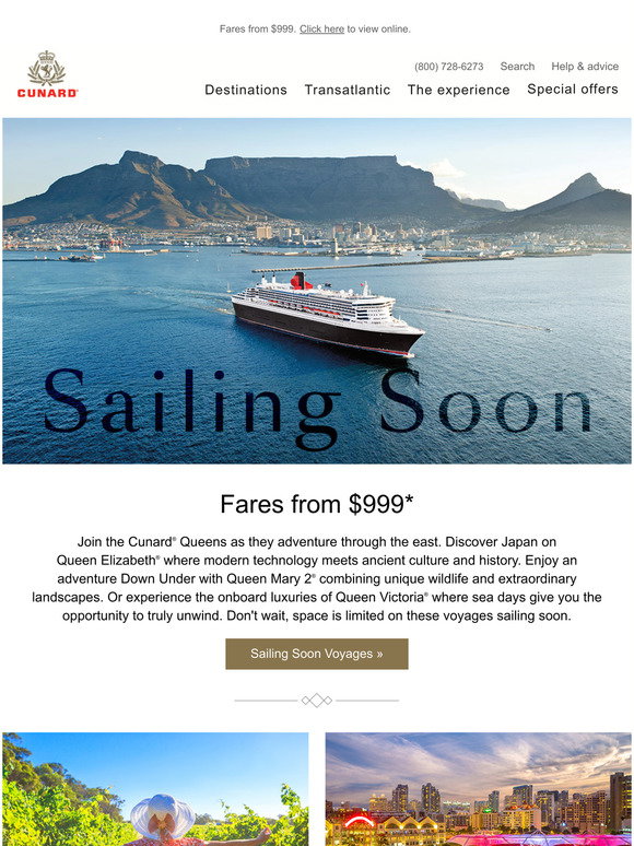 Cunard: Experience a luxurious adventure with reduced fares on voyages ...