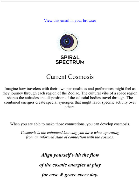 Spiral Spectrum: Current Cosmosis: 🌓 Moon in Cancer | Milled