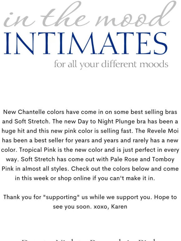 In The Mood Intimates: New Chantelle Colors in Your Go To Styles | Milled