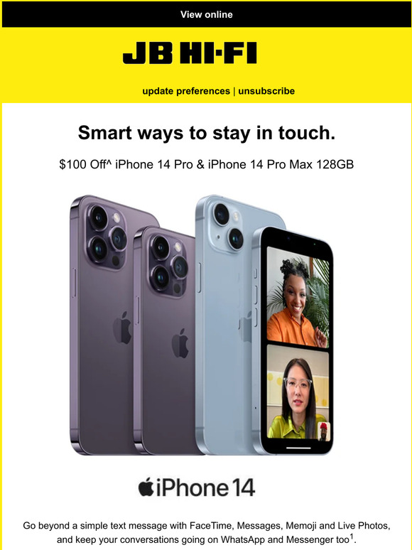 JB Hi-Fi: $100 Off Apple iPhone 14 Pro & iPhone 14 Pro Max 128GB! | Milled