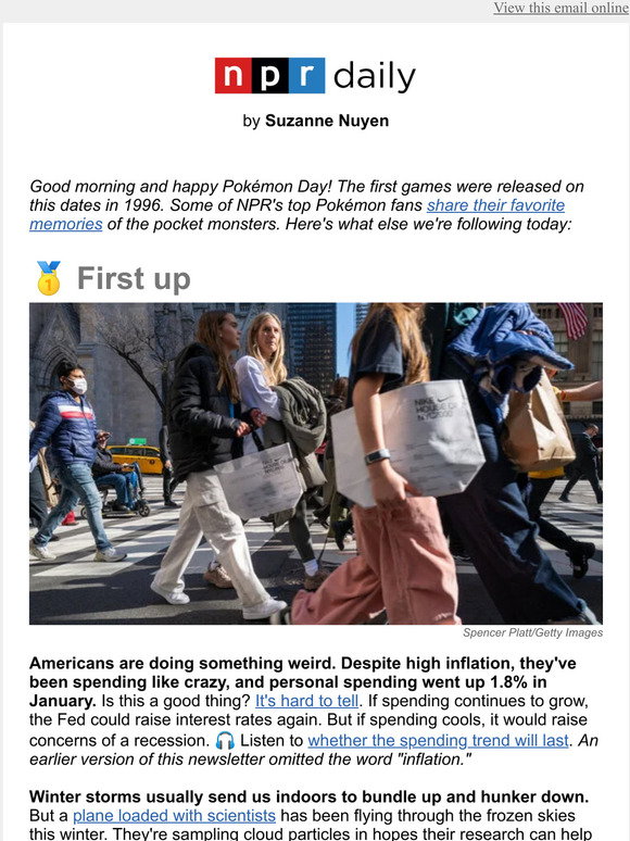 NPR: Correction: Americans are spending, despite inflation; the ...