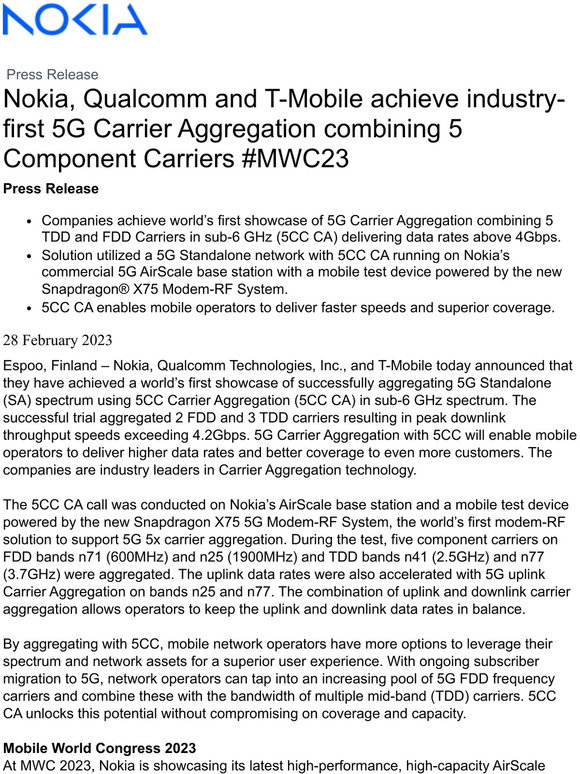 Withings: Nokia, Qualcomm and T-Mobile achieve industry-first 5G ...