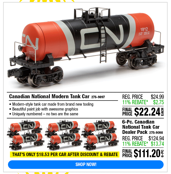 Menards: New! Canadian National Tank Car & Boxcar! | Milled