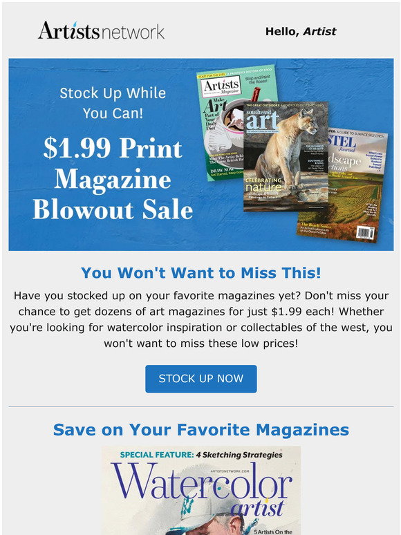 Artists Network: Your favorite magazines for just $1.99 - Grab Them Now ...