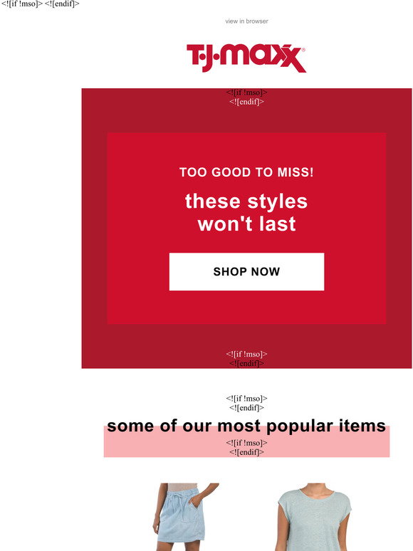 TJ Maxx: These popular styles are going FAST | Milled