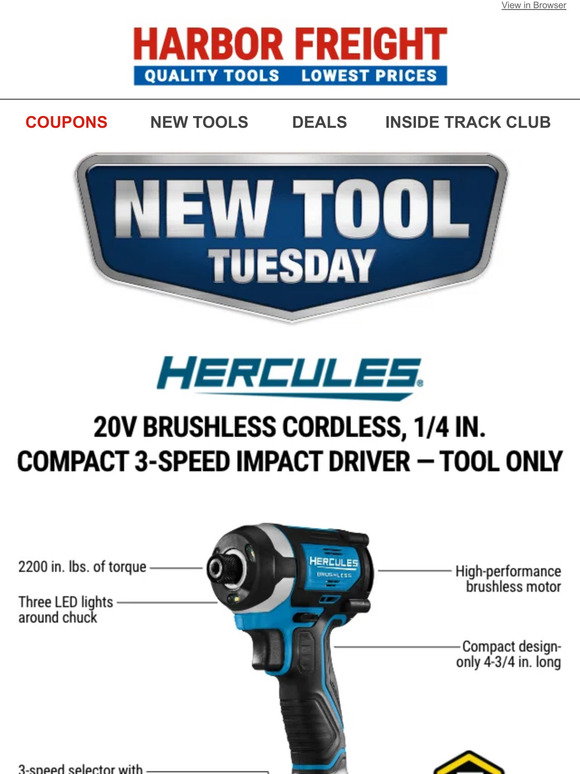 Harbor Freight New Product Alert Milled