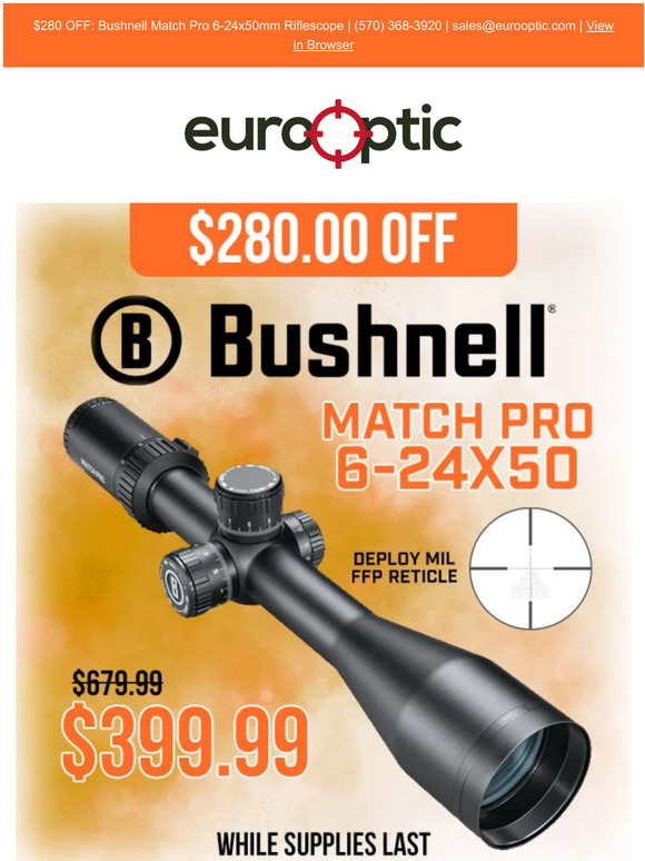 EuroOptic.com: $280 OFF: Bushnell Match Pro 6-24x50mm FFP Deploy MIL ...