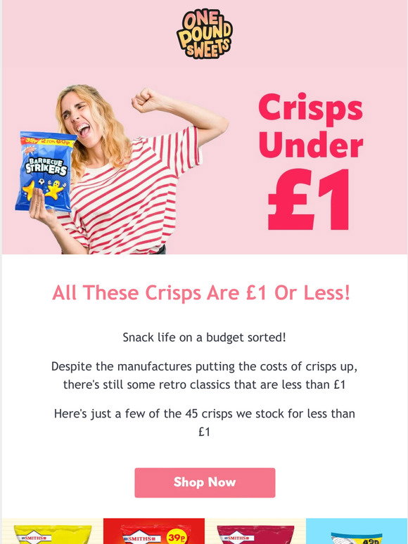One Pound Sweets: Cheap Crisps All Under £1 Per Bag... 🍿 | Milled