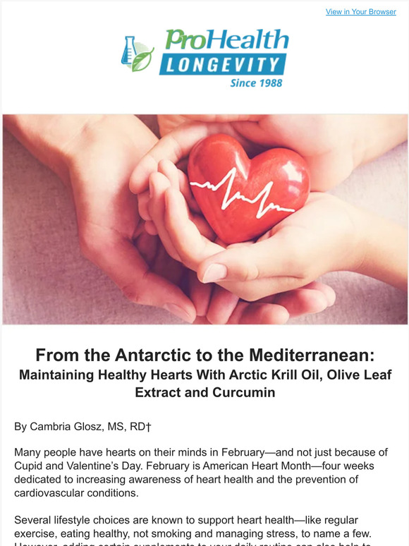ProHealth: Maintaining Healthy Hearts with Arctic Krill Oil, Olive Leaf ...