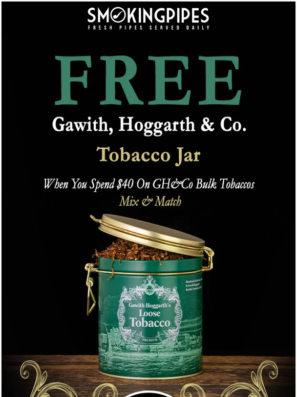 Smokingpipes: Free Gawith Tobacco Jar When You Restock Your Favorite GH ...