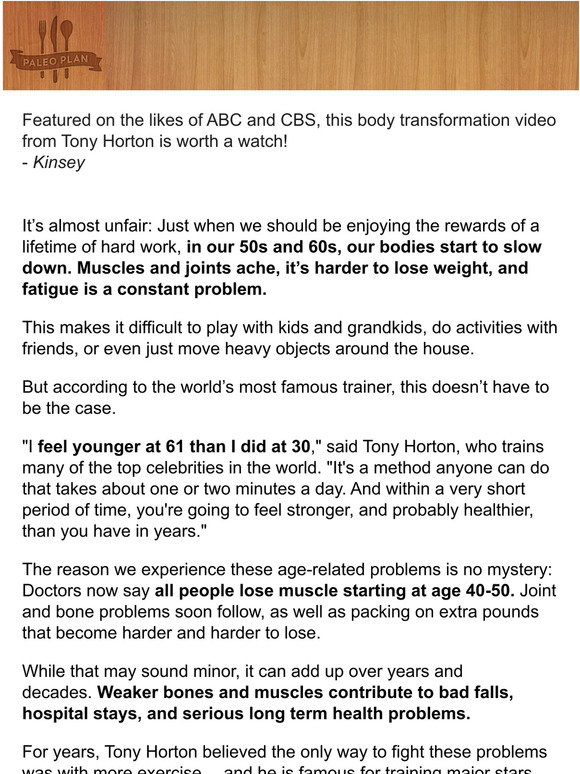 PaleoPlan: 61-Yr old credits stunning transformation to one “superfood ...