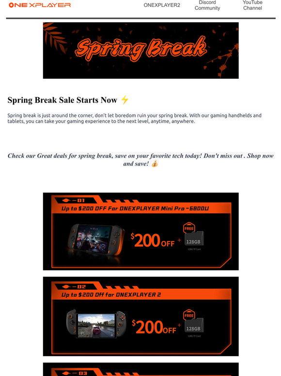 Onexplayer: Spring Break Sale - Gear up for your next adventure! 🌴 | Milled