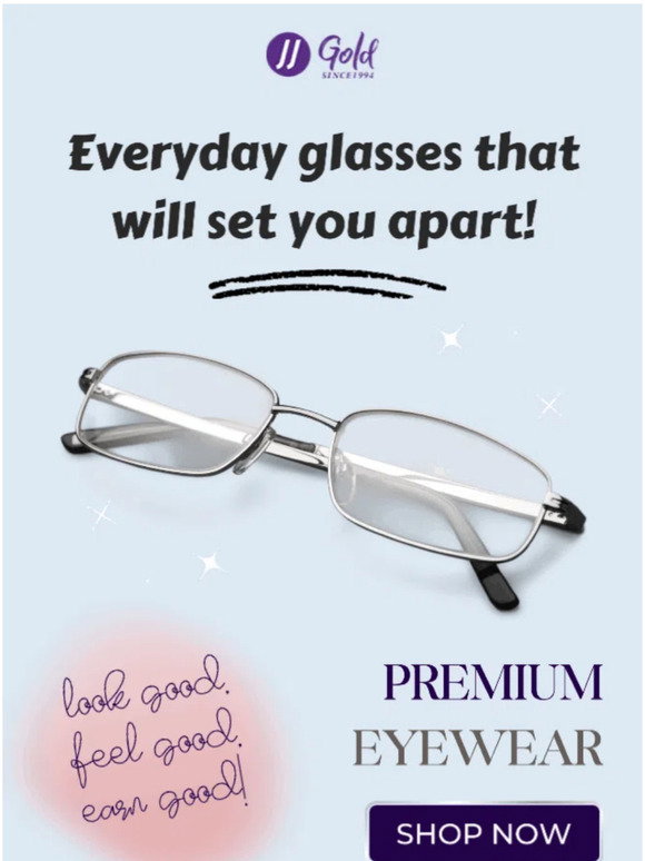 JJ Gold: 👓 Find the perfect pair of glasses that will set you apart ...