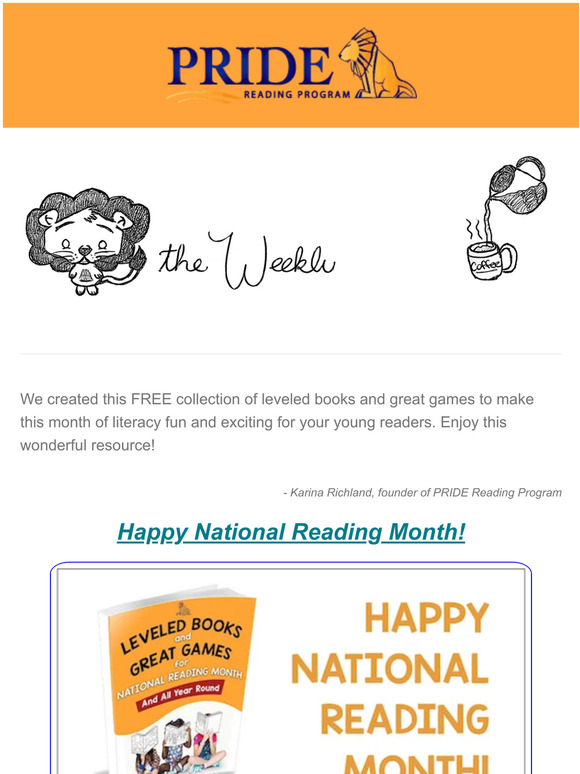 PRIDE Reading Program: 📚 Happy National Reading Month! 🤗 | Milled