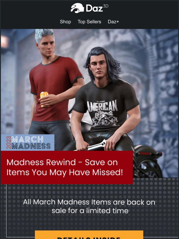 DAZ 3D: Madness Rewind - Save on Items You May Have Missed! | Milled