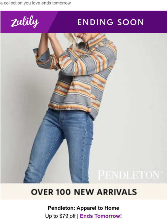 Zulily: Pendleton: Apparel to Home ends soon! | Milled