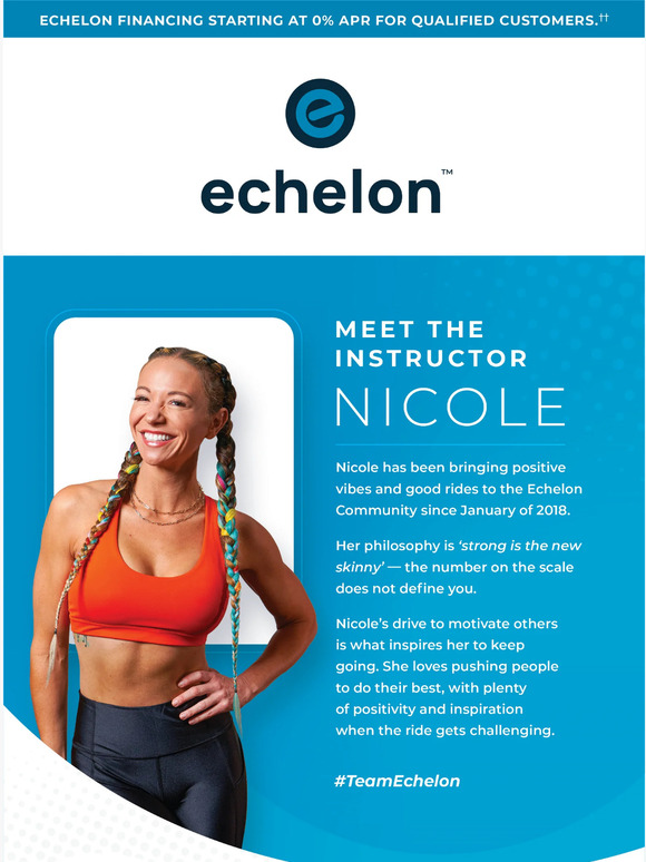 Echelon Fitness: Meet Your New Instructor: Nicole + 23% off! | Milled