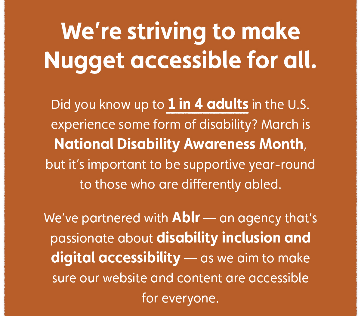 Nugget Comfort: Nugget is for everyone! | Milled
