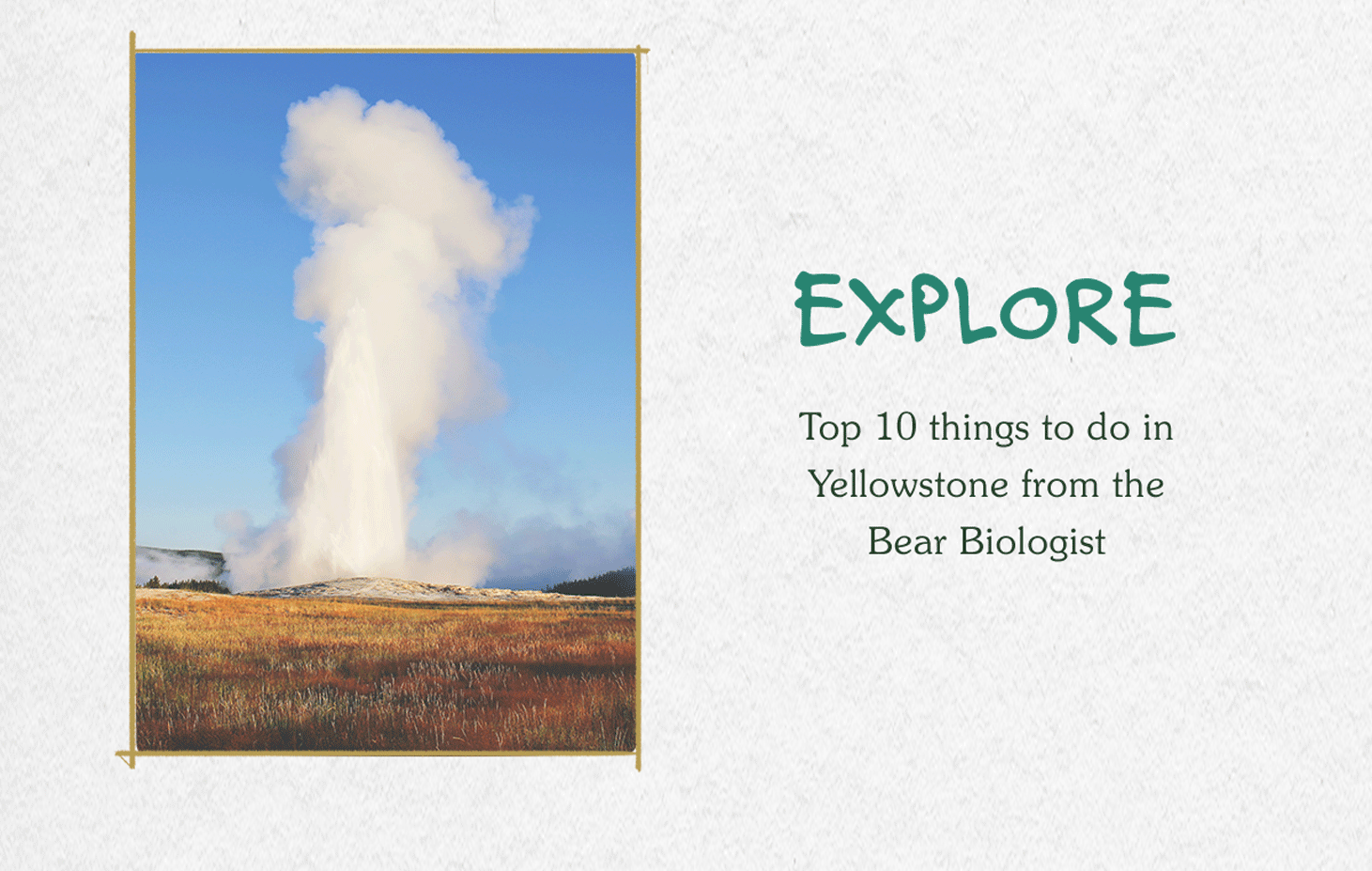 Parks Project: Happy birthday, Yellowstone! | Milled