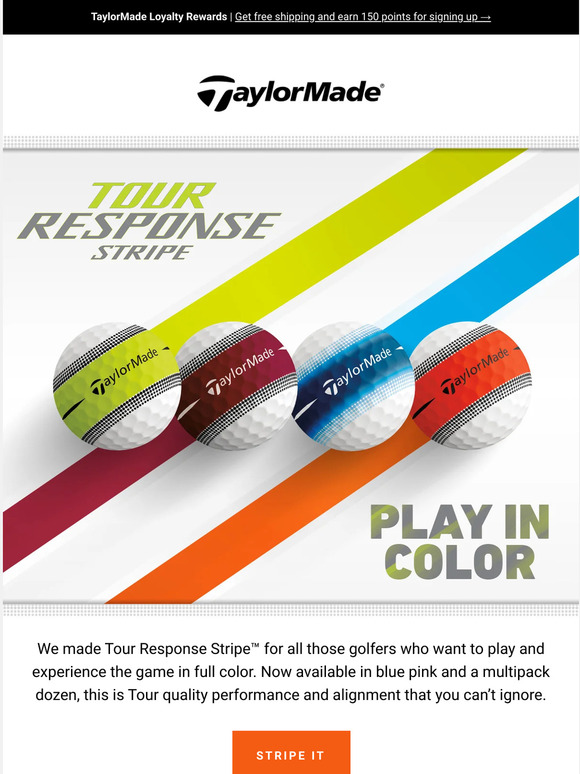 TaylorMade Golf: Tour Response Stripe Now Available in New Colors | Milled