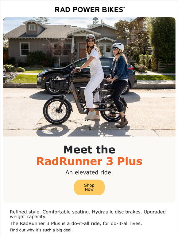 Rad Power Bikes: It's Here: Meet the RadRunner 3 Plus | Milled