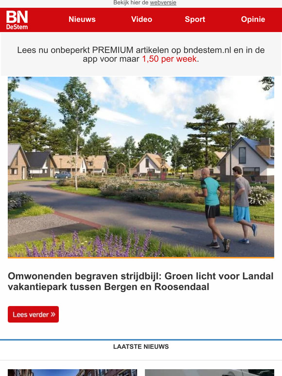 Bndestem: Omwonenden begraven strijdbijl: Groen licht voor Landal vakantiepark tussen Bergen en ...
