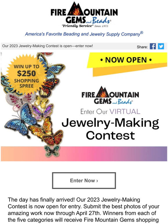 Fire Mountain Gems: Now Open: 2023 Jewelry-Making Contest | Milled