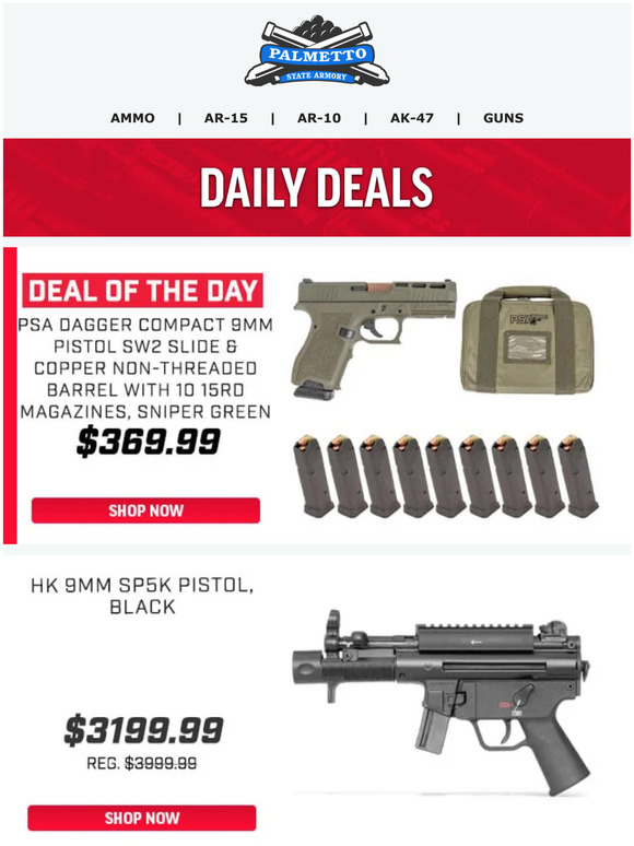 Palmetto State Armory: Dagger Deal! | PSA Dagger Compact 9mm Sniper ...