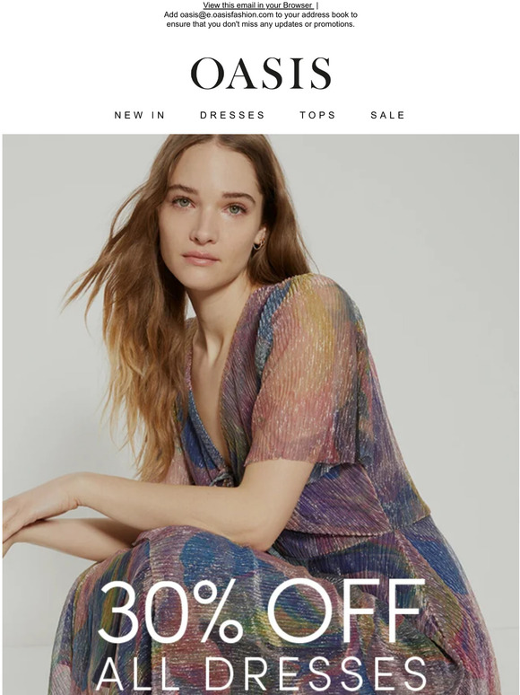 Oasis: Save 30% on all dresses, jumpsuits & tops | Milled