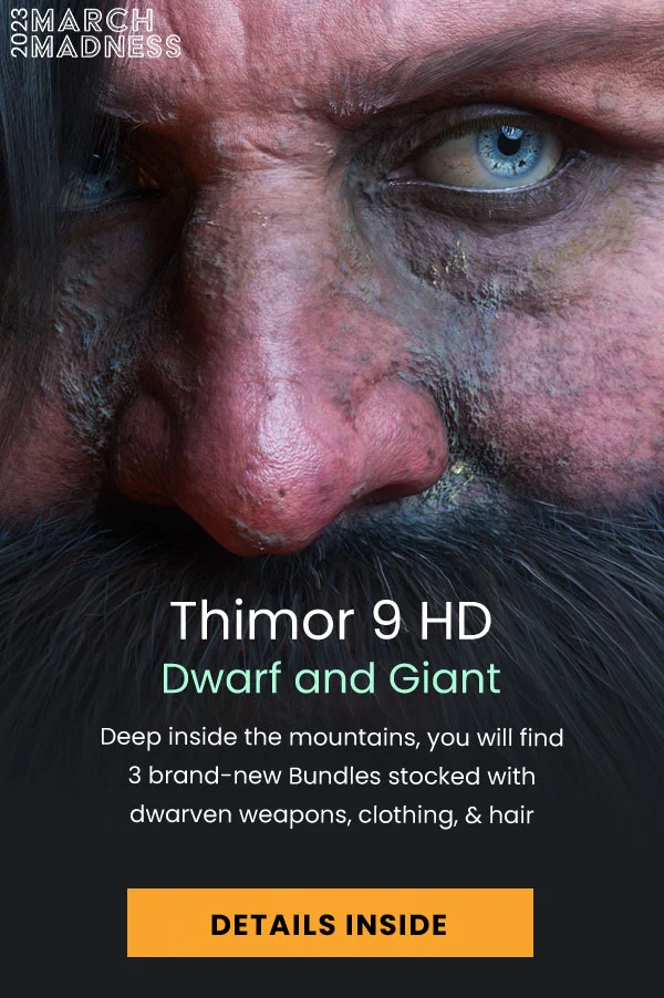 DAZ 3D: Thimor 9 HD - Dwarf and Giant | Milled
