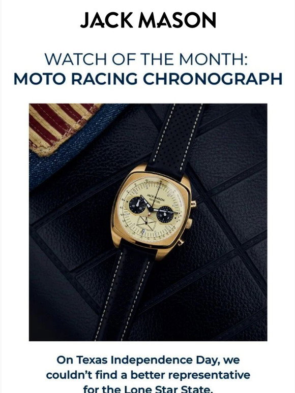 Jack Mason: Watch of the Month: Moto Racing Chronograph | Milled
