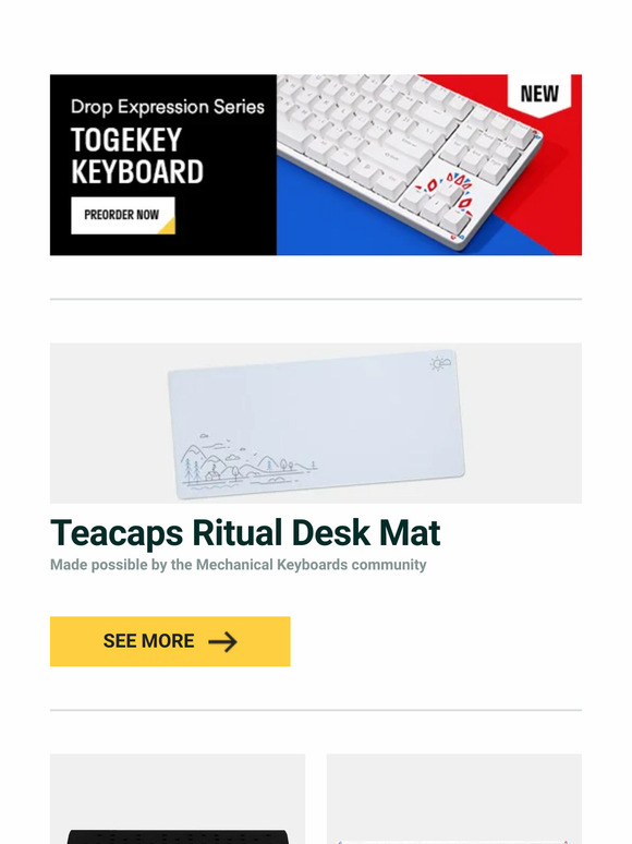 Drop: Teacaps Ritual Desk Mat, Topping A30 Pro Headphone Amplifier ...