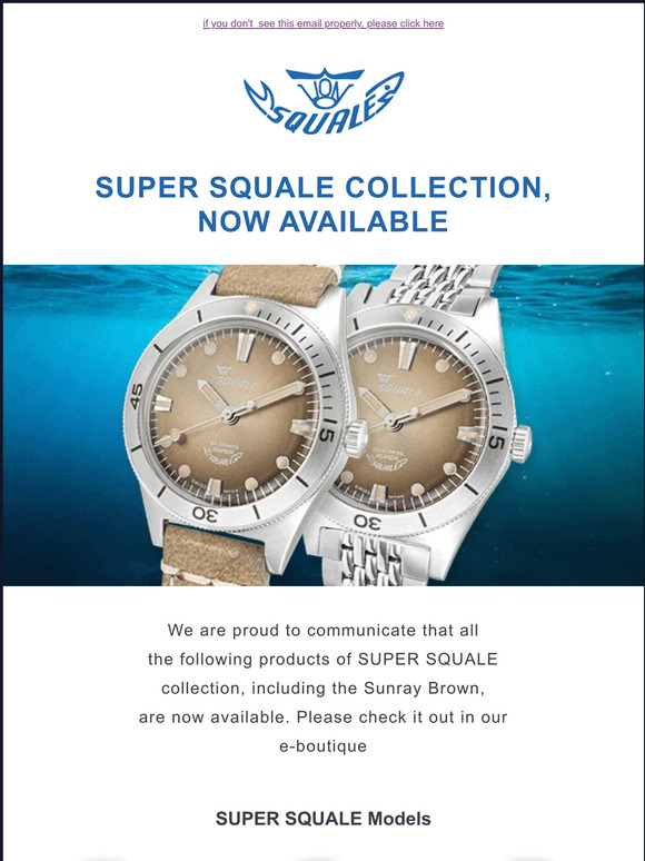 Squale: SUPER SQUALE NOW AVAILABLE IN ALL COLOURS | Milled
