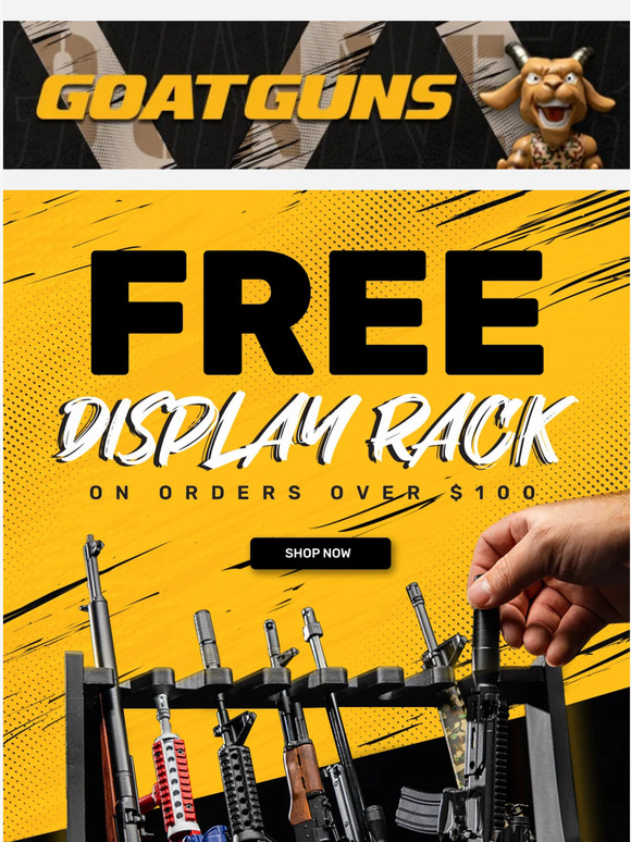 GoatGuns: Free Black Gun Rack ($25 value) | Milled
