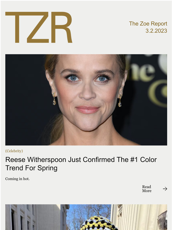 The Zoe Report: Reese Witherspoon Just Confirmed The #1 Color Trend For ...