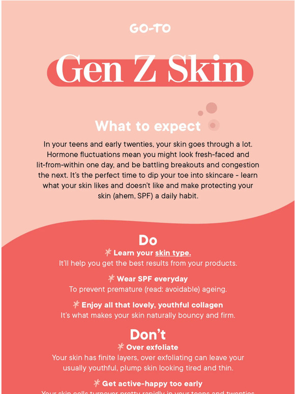 Go-To Skincare: Gen Z Skin: Everything You Need To Know. | Milled