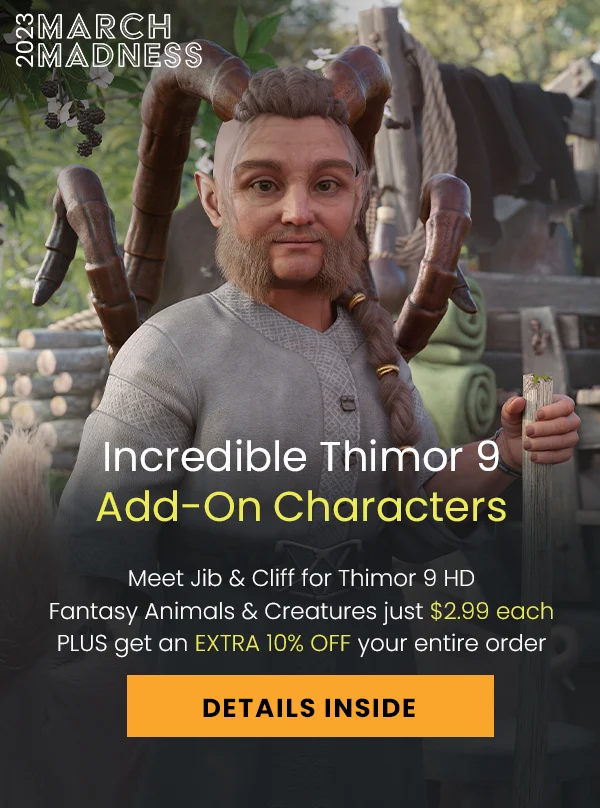 DAZ 3D: Incredible Thimor 9 Add-On Characters | Milled