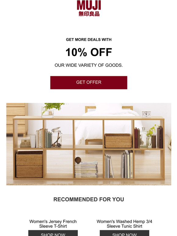 MUJI: 10% Off MUJI Products | Milled