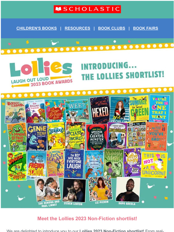 Scholastic: Meet the Lollies 2023 Non-Fiction shortlist! | Milled