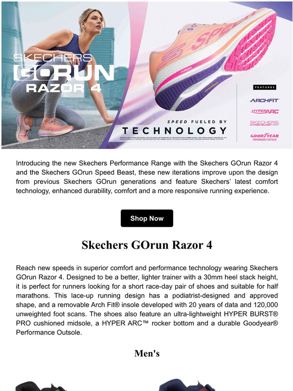Skechers: NEW IN: Skechers GOrun Razor 4 and Speed Beast for your ...
