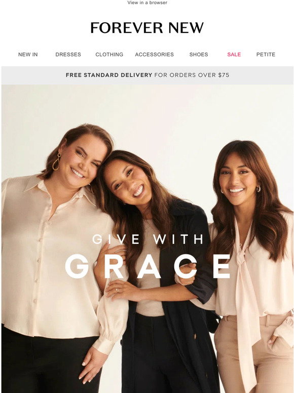 Forever New: Introducing our Give with Grace 2023 ambassadors | Milled