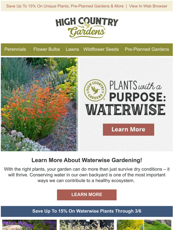 High Country Gardens: Plants With A Purpose: Waterwise Perennials | Milled