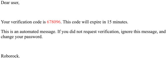 Roborock: Roborock verification code | Milled