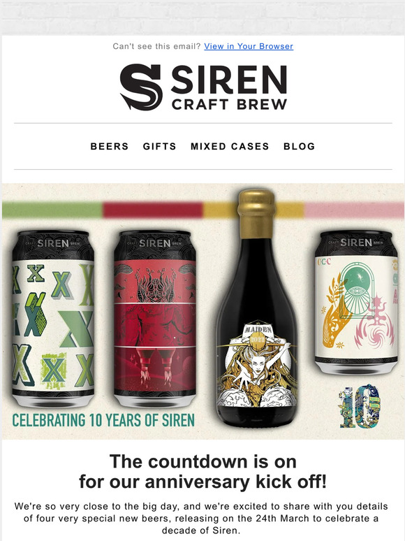 Siren Craft Brew: Meet Our 10th Anniversary Beers | Milled